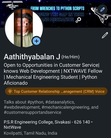 Aathithyabalan J On Linkedin Topvoice Crm Gratitude