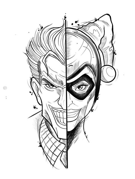 How To Draw The Joker And Harley Quinn