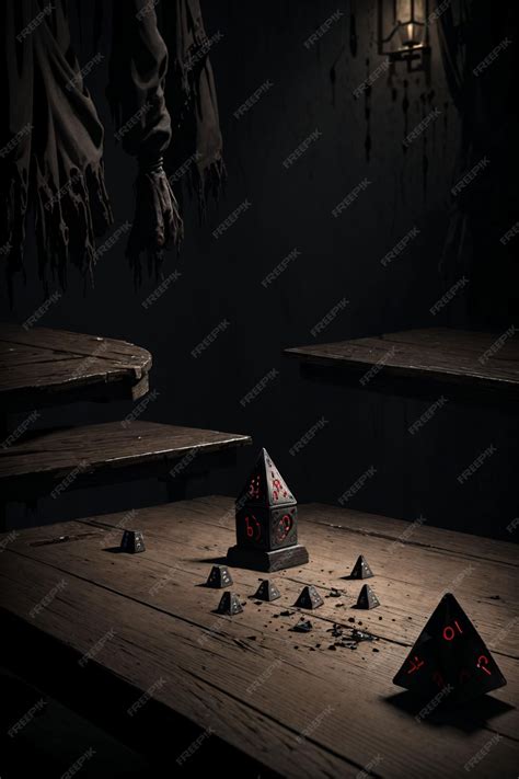 Premium Ai Image Dark Room With Black Objects On Table