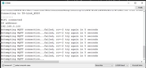 Attempting Mqtt Connectionfailed Rc 2 Try Again In 5 Seconds