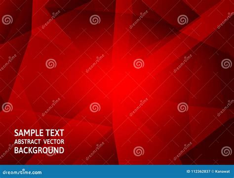 Red Color Polygon Abstract Background Technology Modern Design With Copy Space Vector