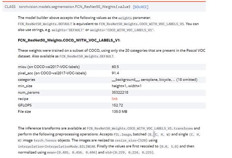 Question About FCNResnet50 Pretrained Weights On Torchhub Vision