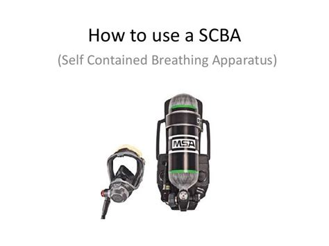 How To Use A Scba