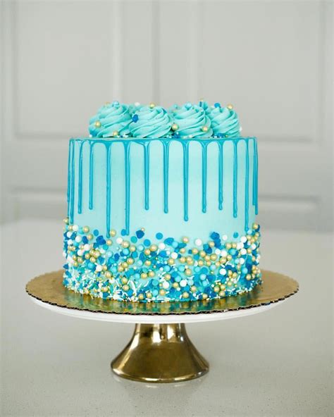 All Blue Cake For A Sweet Little Guys First Birthday