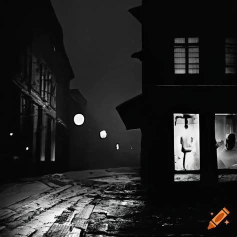 Film Noir Movie Scene From The 1940s In The Rain At Night On Craiyon