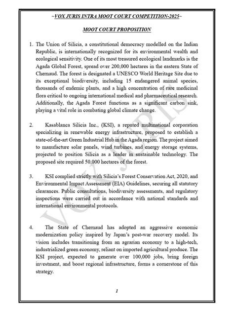 Updated Intra Moot Proposition Vox Juris Compressed Pdf Supreme Court Of The United States