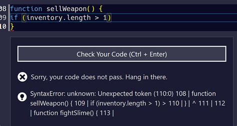 Role Playing Game Step 102 Curriculum Breaking Bug Javascript The