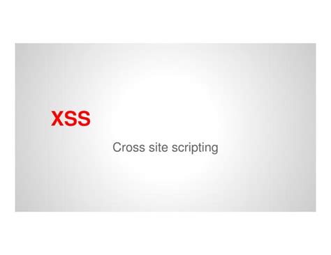 Xss Injection Vulnerabilities Ppt