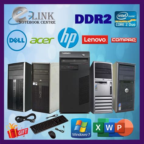 คละแบบ C2d Ddr2 Tower Refurbished หอคอยแบรนด์ Pc แรม 2gb 4gb แรม