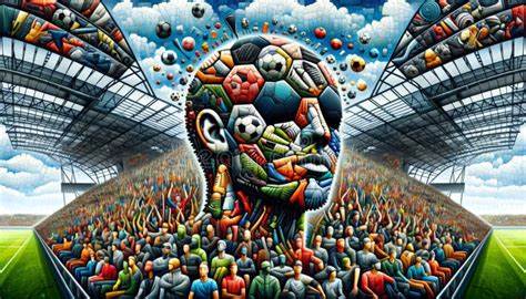 Artistic Surreal Mosaic Portrait Of A Soccer Stadium Crowd Generative