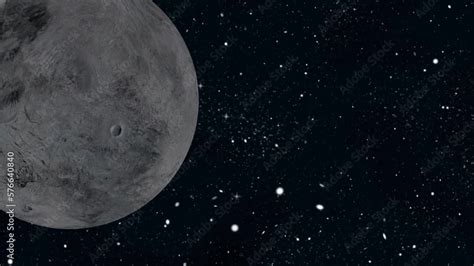 Spinning Fictional Eris Planet Sphere Galaxy In Space With Solar System Amazing Sunrise Over