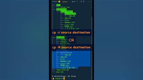 Recursive File Copy By Cp Command In Linux Part 2 Shorts Linux