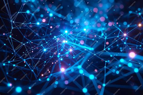 Holographic Coding Structure Network Of Nodes Premium Ai Generated Image