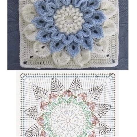 ‎قلاب بافی‎ ‎motif موتیف های گل بسیار زیبا همراه با نقشه برای روتختی