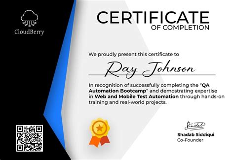 Cloudberry Certificate Ray Johnson