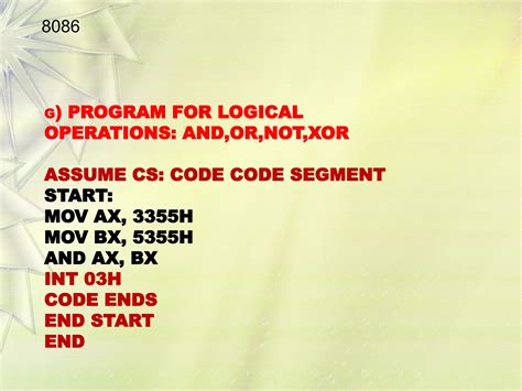8086p Fundamental Programming Execution In Masm Ppt