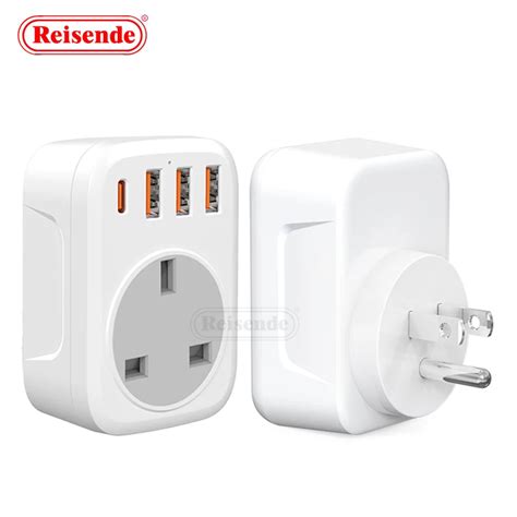 Multi Extension Travel Plug Adapter Uk Eu Us Ger Uk 3 Usb 1 Type C 1 Socket 250v Ac 10a Rated