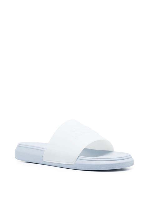 Buy Alexander Mcqueen Slides Blue At 25 Off Editorialist