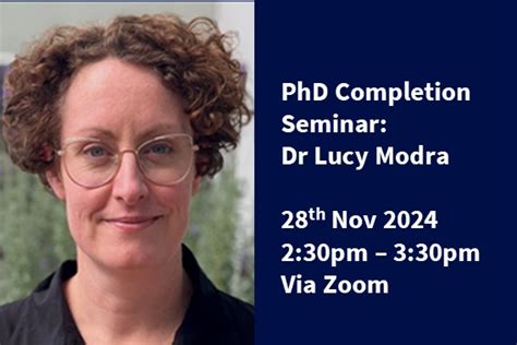 Dr Lucy Modra Phd Completion Seminar
