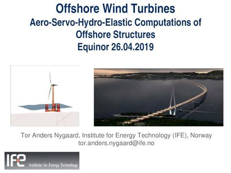 pdf aero servo hydro elastic computations of offshore