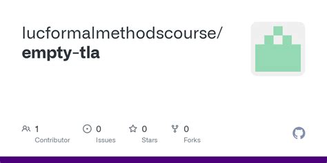 Github Lucformalmethodscourseempty Tla