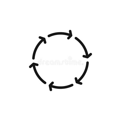 Synchronization Icon Thin Line Flat Illustration Stock Illustration