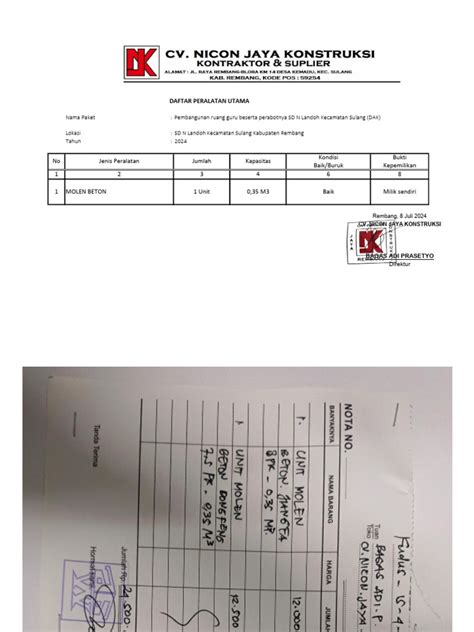 Daftar Peralatan Utama Pdf Daftar Peralatan Utama Pdf