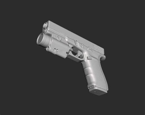 Stl File Glock 21 Gen4 45 Auto Streamlight Tlr 2 Hlg Real Size Scan 3d Gun Mold 🔫 ・3d Printable