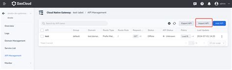 Import Api Daocloud Enterprise