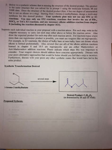 Solved I Solved For The Desired Product In Step One Drawn Chegg