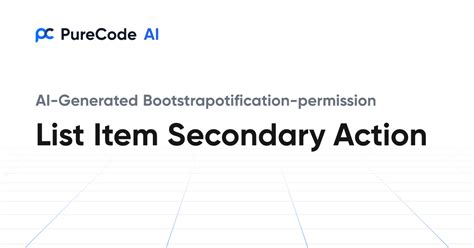 Build Great Bootstrapotification Permission List Item Secondary Action
