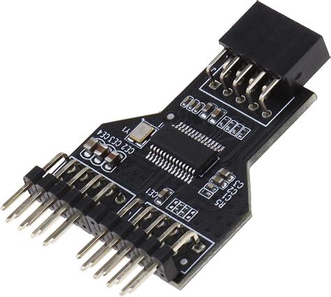 9 Pin Usb 20 Female Header 1 To Dual 9 Pin Male Motherboard Extension