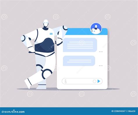 Chatbot Assistant In Robot Form Possessing Artificial Intelligence In 3d Style Cartoon Vector