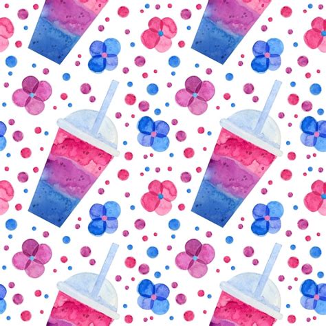 Premium Psd Bisexual Pride Seamless Pattern Lgbt Art Rainbow Clipart Psd Bi Pride Watercolor