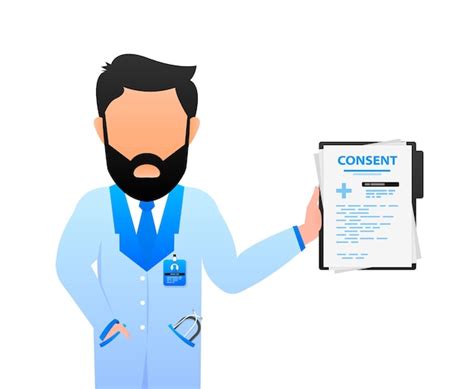 premium vector the patient s consent to the medical procedure consent