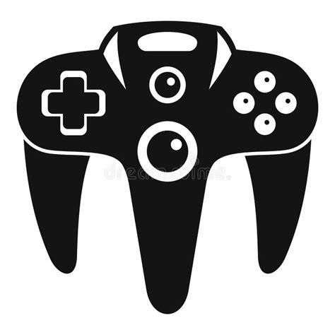 Futuristic Game Controller Icon Flat Style Stock Vector Illustration