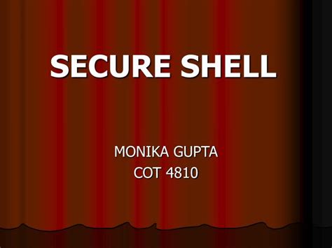 Ppt Secure Shell Powerpoint Presentation Free Download Id302804