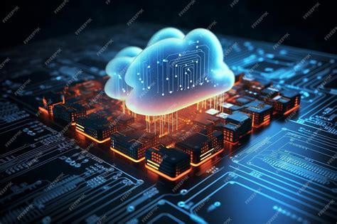 Premium Ai Image A Conceptual Illustration Representing Cloud Networking Cryptocurrency Ai