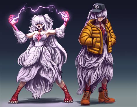 Substance20 Shambler Id Software Quake Series Quake 1 Highres 1girl Arm Hair Arms Up