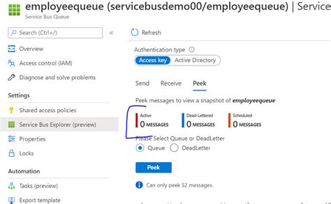 Azureservicebus Azure Service Bus Not Seeing Messages Stack Overflow