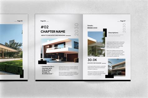 Architecture Photobook Magazine Print Templates Ft Architecture