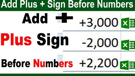How To Add Plus Sign Before Text In Excel Printable Online