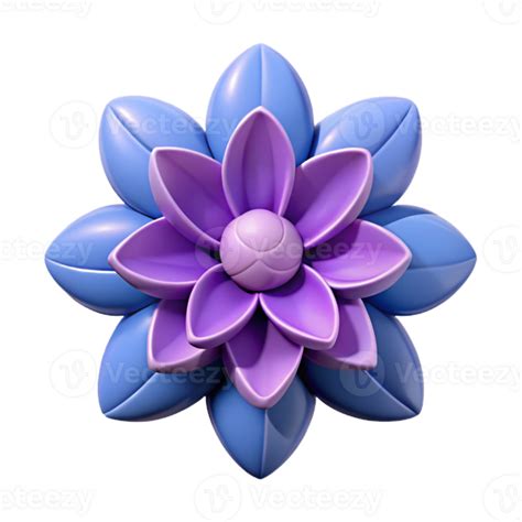Quintessential Modern Symmetrical Flower Silhouette Clean Lines Flat Color With Scalable
