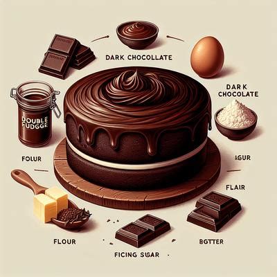 Dark Chocolate Cake With Double Fudge Icing