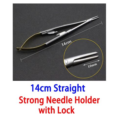 Strong Dental Needle Holder With Lock Microsurgery Instruments Holding