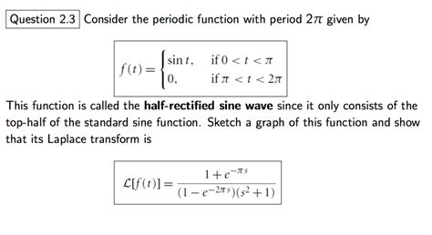 Solved Consider The Periodic Function With Period 2pi Given
