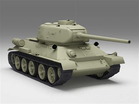 Russian T 34 Tank 3d Model 3ds Max Files Free Download Cadnav