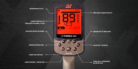 Détecteur Minelab Xterra Elite Complet Multi Iq Etanche à 5 M