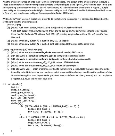 Plug The Shield In Your Lab Kit Onto The STM Chegg Com