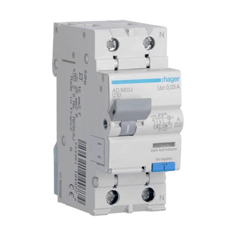 25a Dp 30ma Rcbo 2moduler Ad975y Hager
